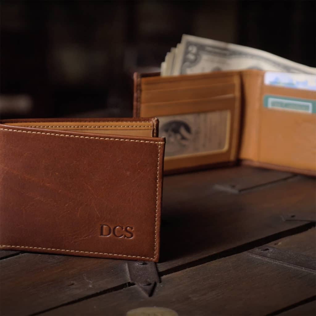 Leather Billfold Wallet No.4, Personalized USA Made Bifold | Col. Littleton