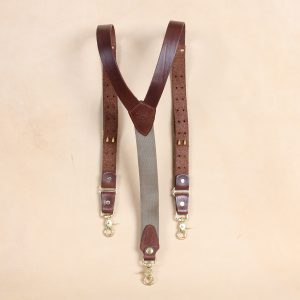 Leather Button Suspenders Adjustable No. 1 | USA Made | Col Littleton