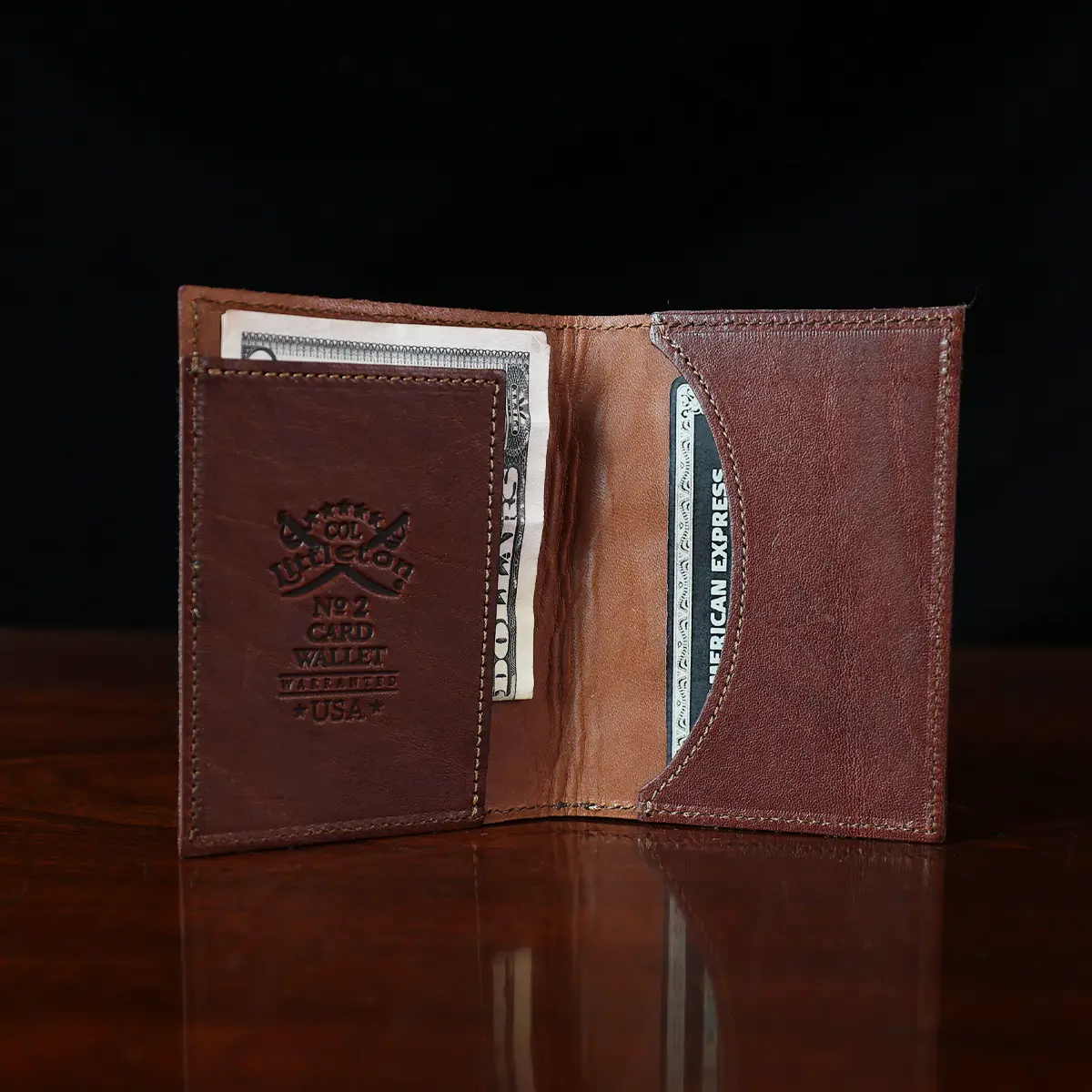 No. 2 Card Wallet - American Alligator - 001 | Colonel Littleton