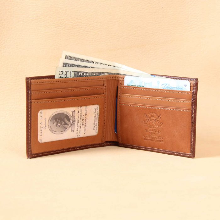 Leather Billfold Wallet No.4, Personalized USA Made Bifold | Col. Littleton