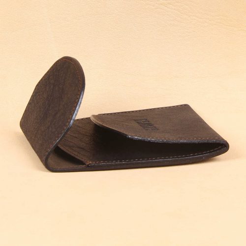 Leather Front Pocket Wallet w/ Flap | Warranted |Slim Profile | Col ...