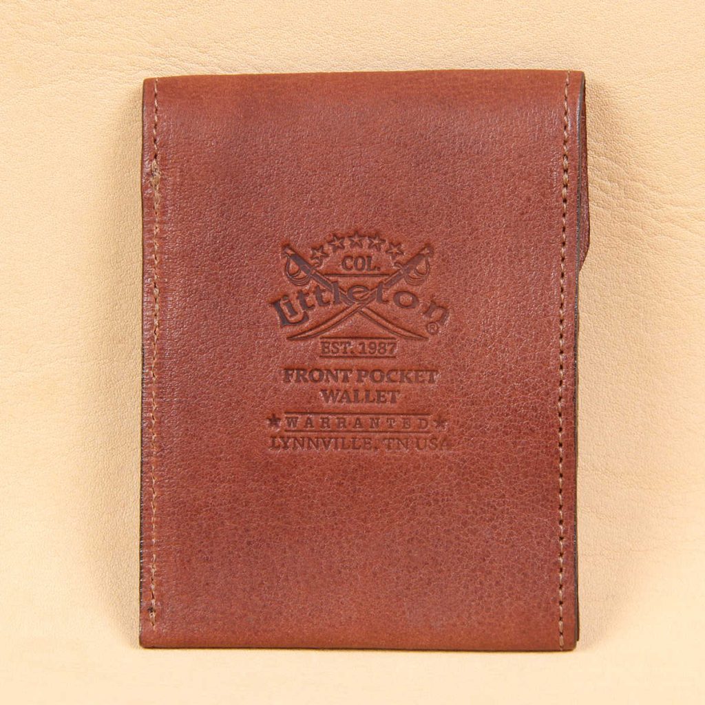 Leather Front Pocket Wallet w/ Flap | Warranted |Slim Profile | Col ...