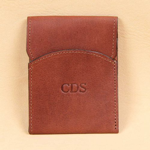 Leather Front Pocket Wallet w/ Flap | Warranted |Slim Profile | Col ...