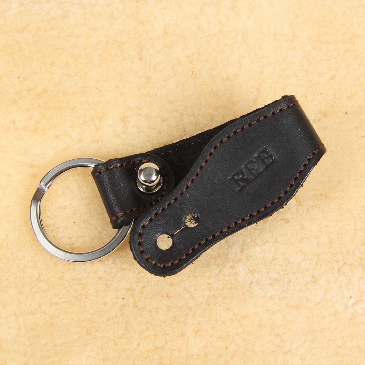 Leather Personalized Key Ring No. 6 | USA Made | Col Littleton