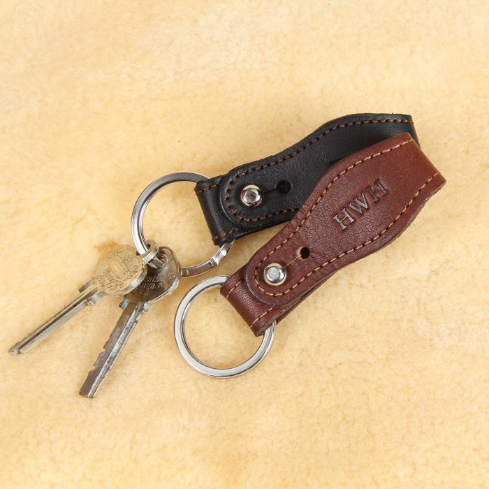 Leather Personalized Key Ring No. 6 | USA Made | Col Littleton