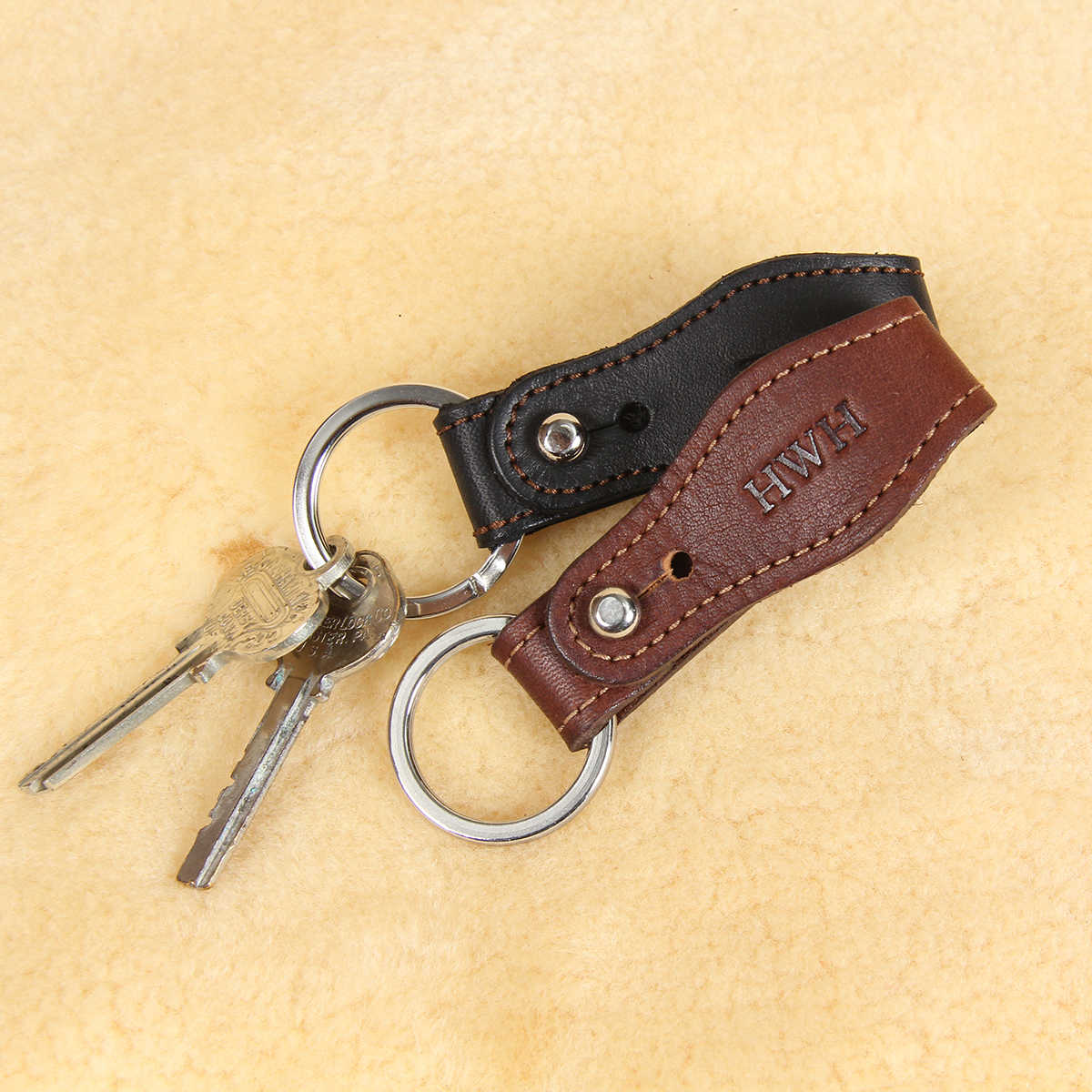 Leather Personalized Key Ring No. 6 | USA Made | Col Littleton