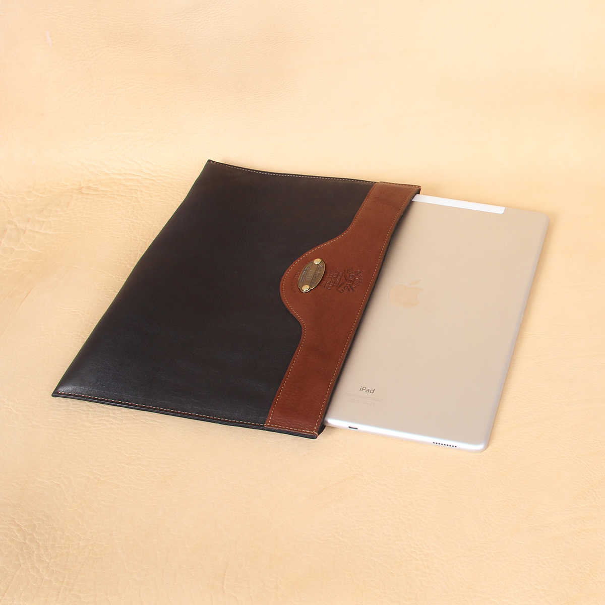 Leather Pocket for iPad Pro No. 8 | Handmade in USA | Pencil Pocket