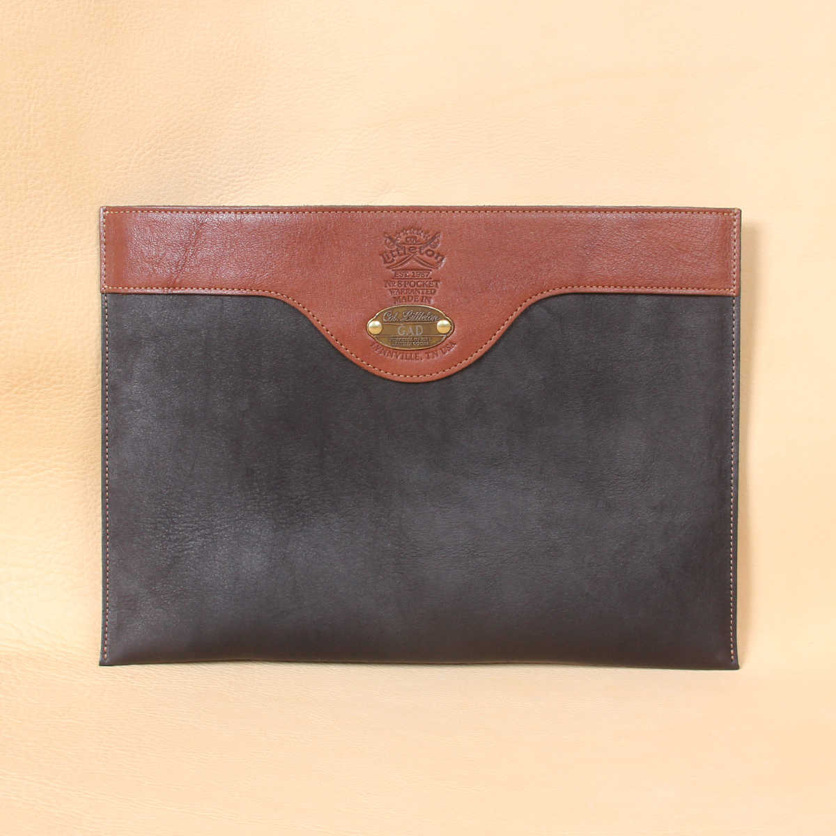 Leather Pocket for iPad Pro No. 8 | Handmade in USA | Pencil Pocket