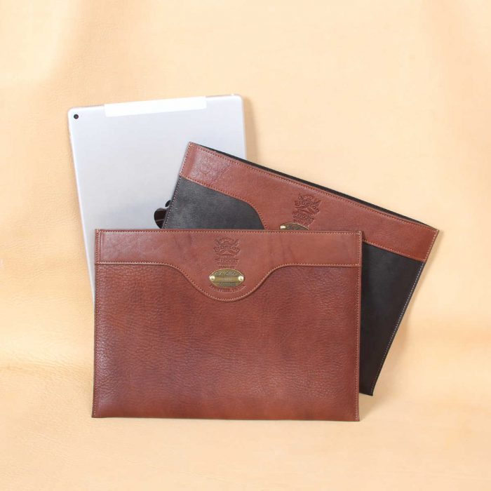 Leather Pocket for iPad Pro No. 8 | Handmade in USA | Pencil Pocket