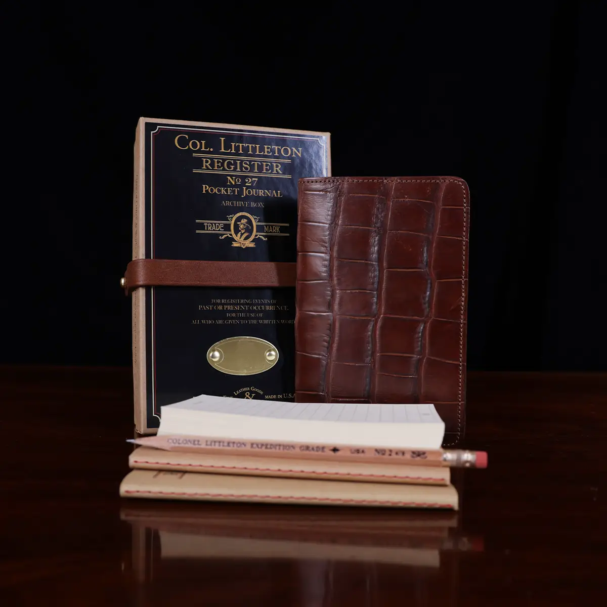 Luxury American Alligator Pocket Journal | USA Made | Col. Littleton