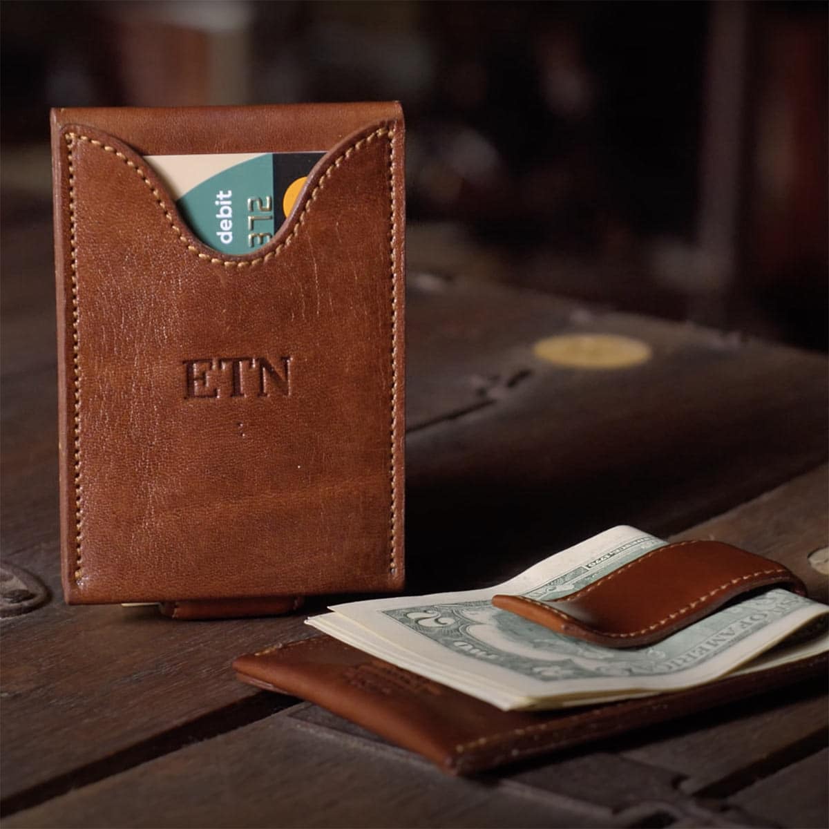 Leather Money Clip Wallet No. 11 | Personalized & Best | Col. Littleton
