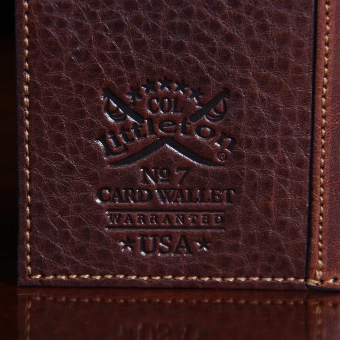 American Buffalo Bison Leather Card Wallet | Made In USA | Col. Littleton