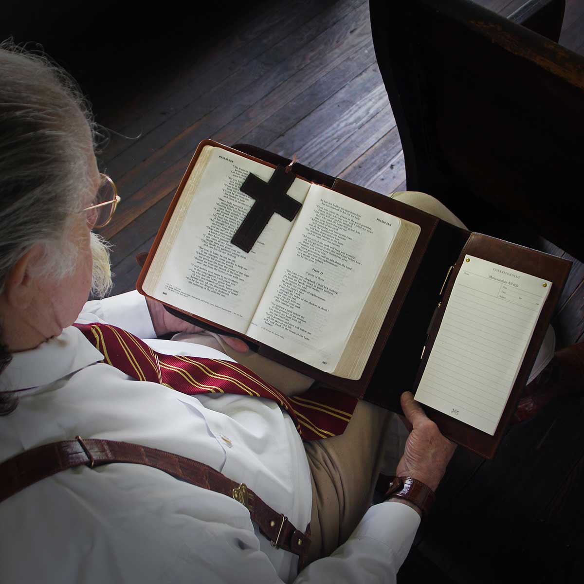 Leather Bible Cover No. 1, American Buffalo Bison | Col. Littleton