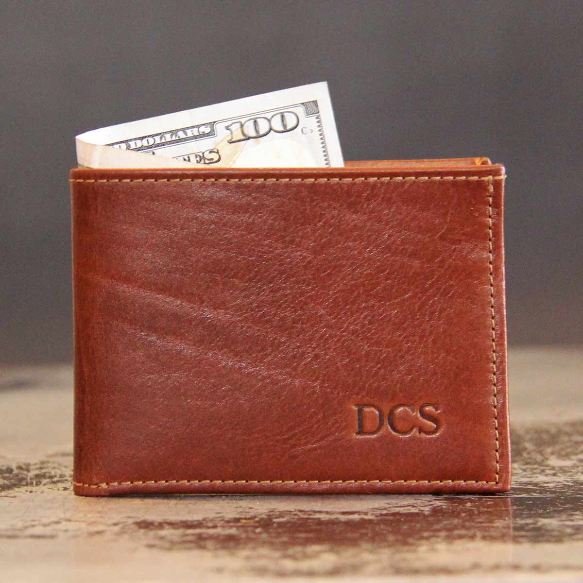 Leather Billfold Wallet No.4, Personalized USA Made Bifold | Col. Littleton