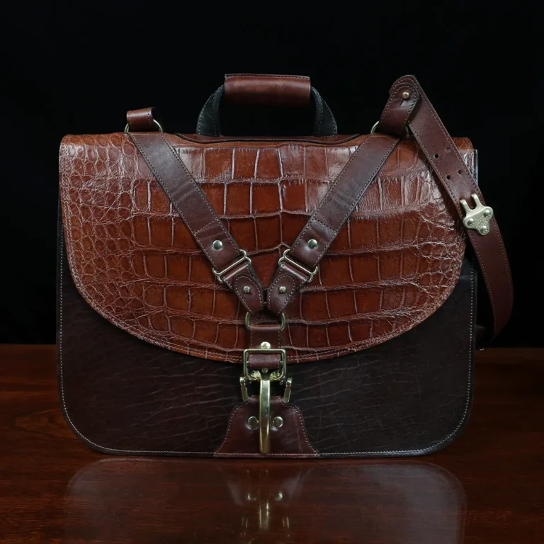 No. 41 Commander Briefcase - American Alligator | Col. Littleton