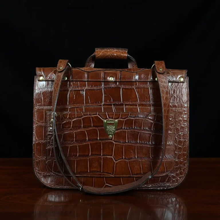 No. 41 Commander Briefcase - American Alligator | Col. Littleton
