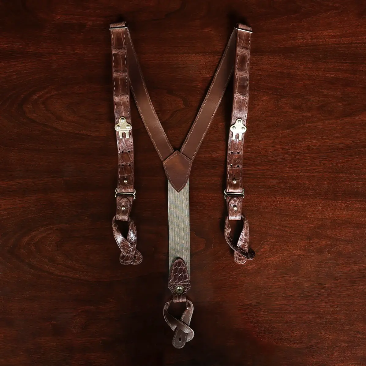 Leather Bison Suspenders Adjustable No. 1 | Made in America