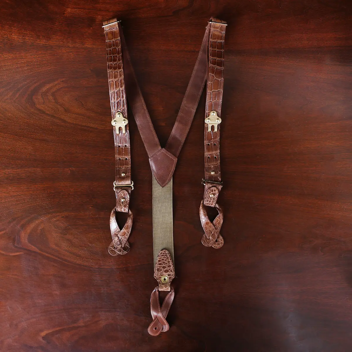 Leather Bison Suspenders Adjustable No. 1 | Made in America