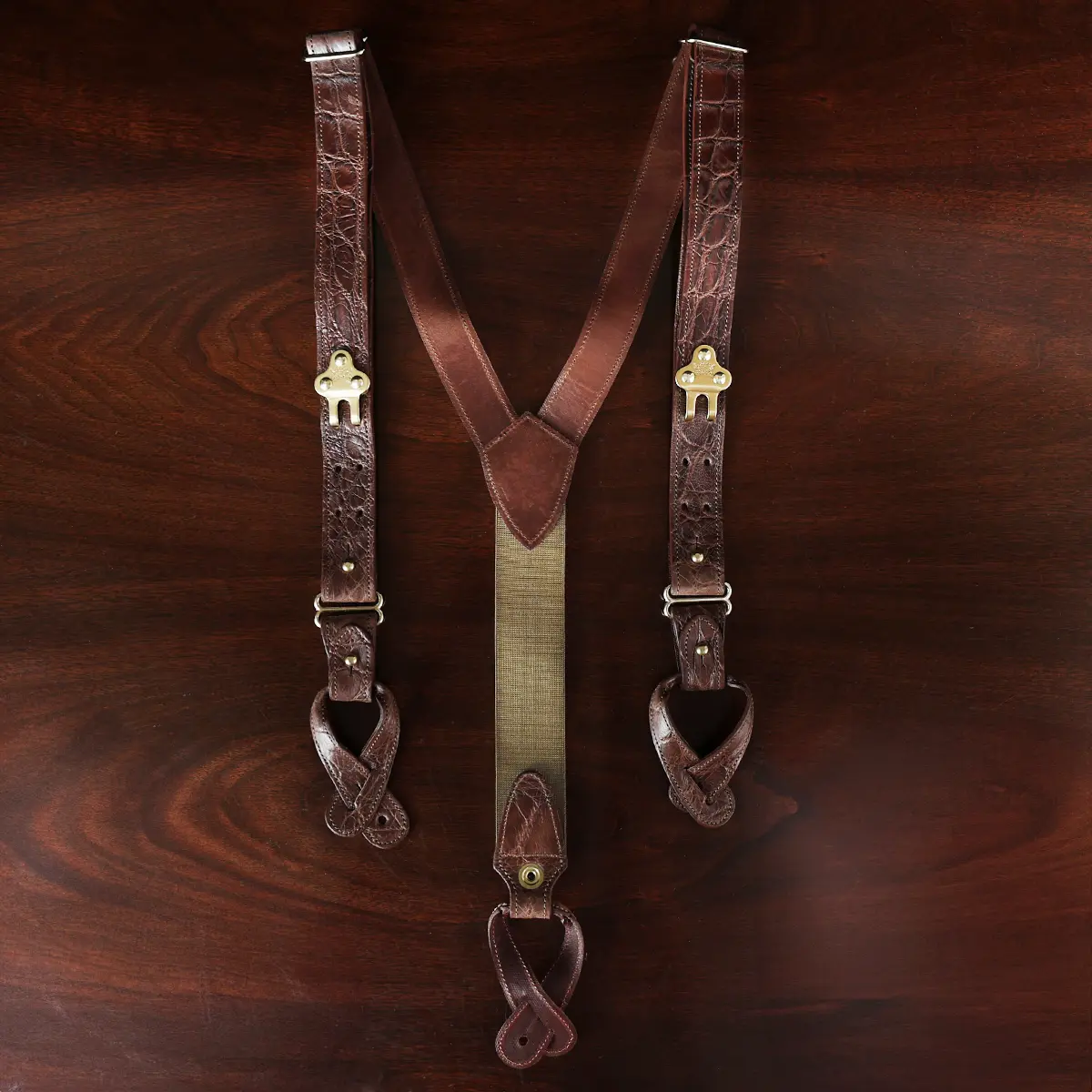 Leather Bison Suspenders Adjustable No. 1 | Made in America
