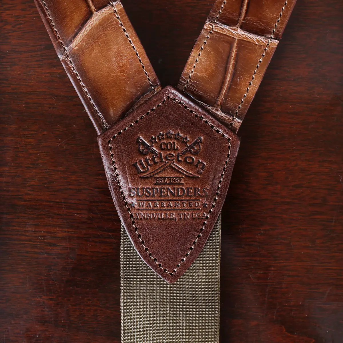Leather Bison Suspenders Adjustable No. 1 | Made in America
