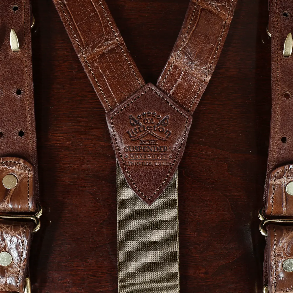 Leather Bison Suspenders Adjustable No. 1 | Made in America